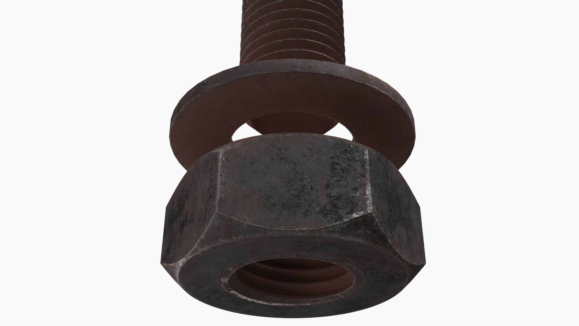 Old Rusty Iron Hex Bolt Set 3D model - TurboSquid 2116315