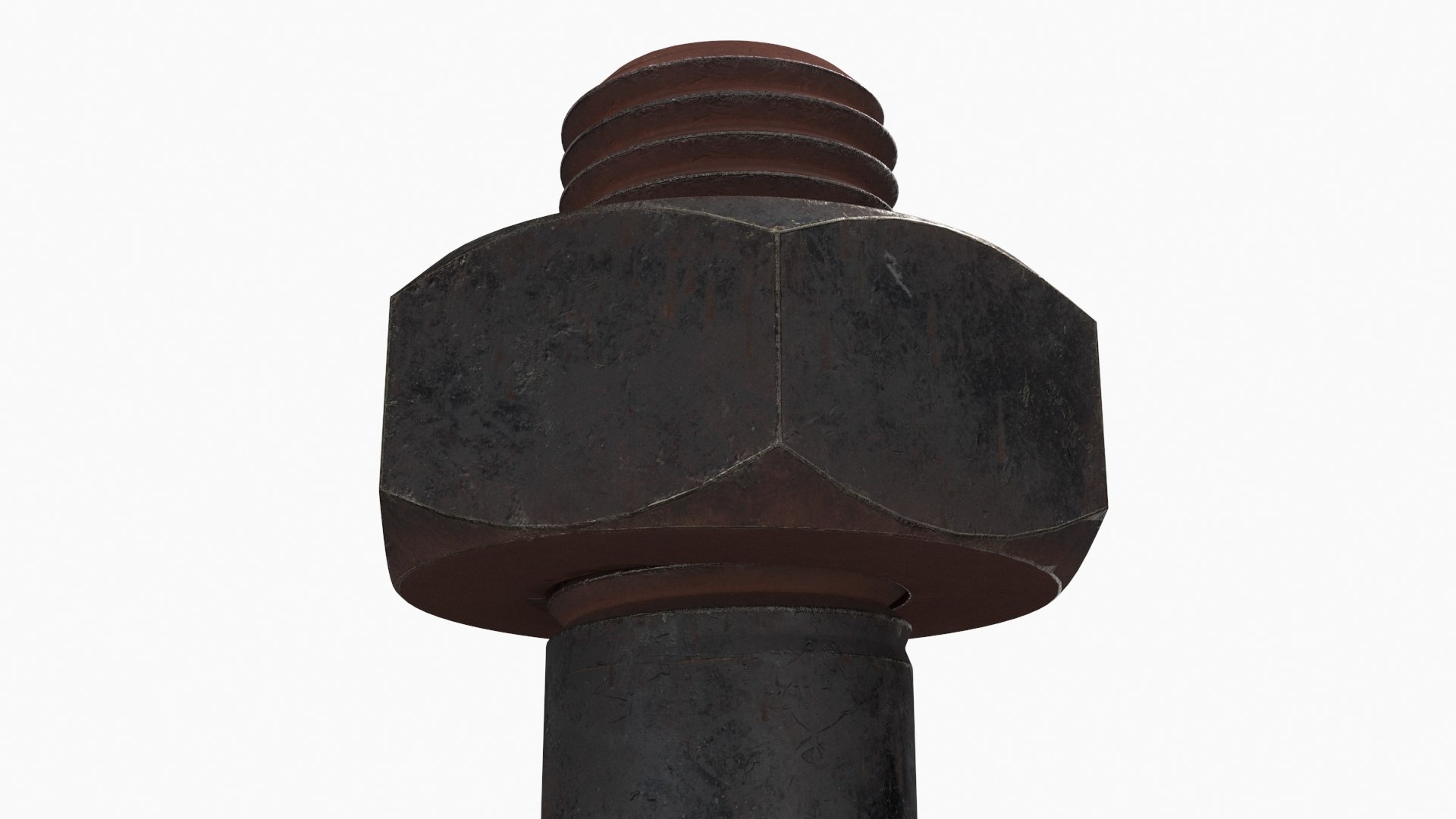 Old Rusty Iron Hex Bolt 3D Model - TurboSquid 2116315