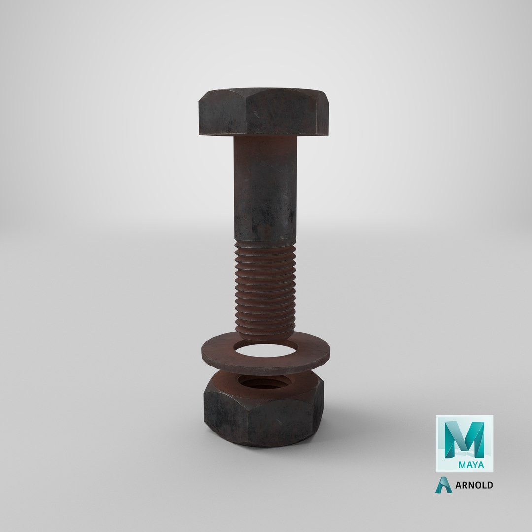 Old Rusty Iron Hex Bolt 3D model - TurboSquid 2116315