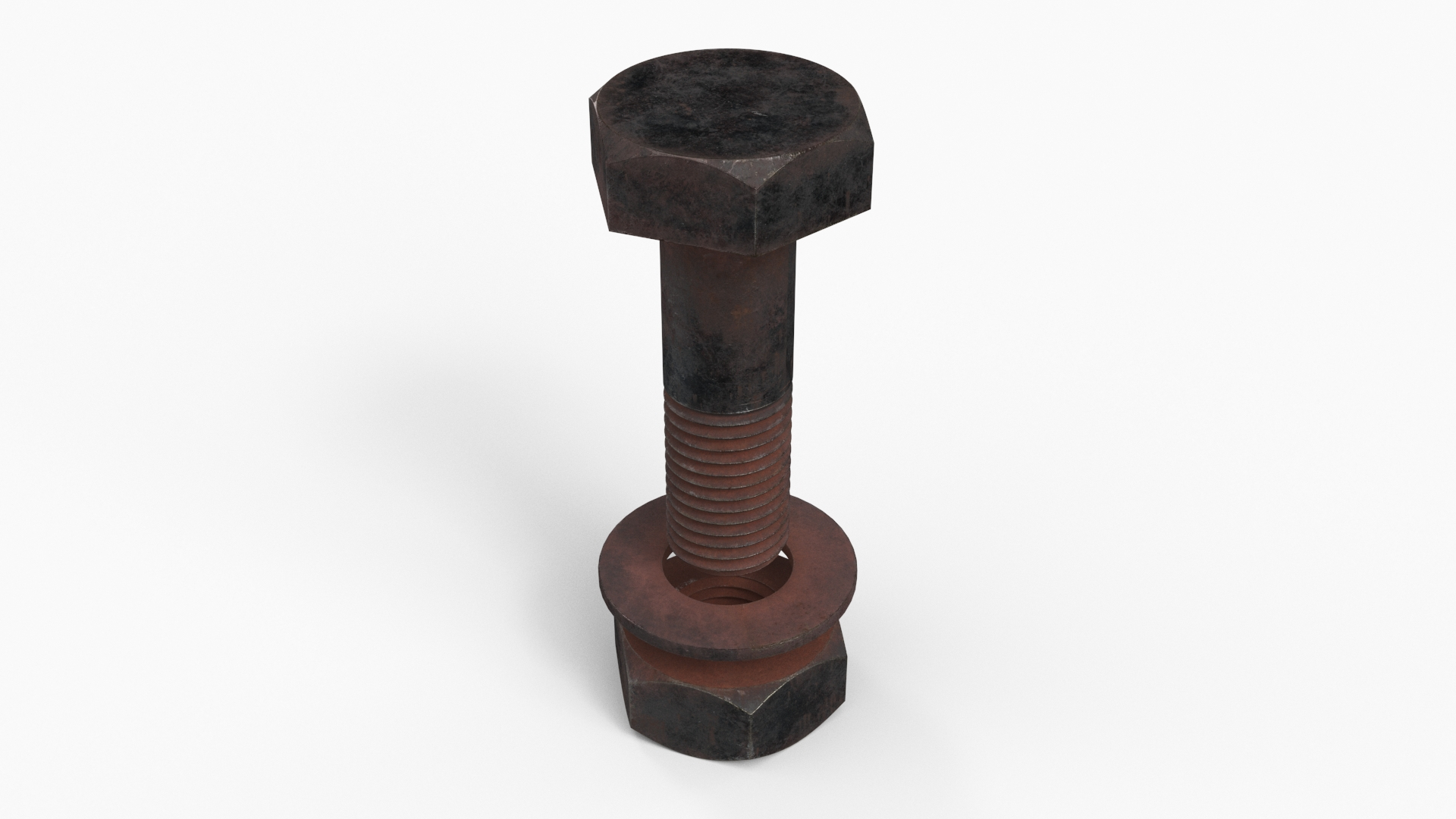 Old Rusty Iron Hex Bolt Set 3D model - TurboSquid 2116315