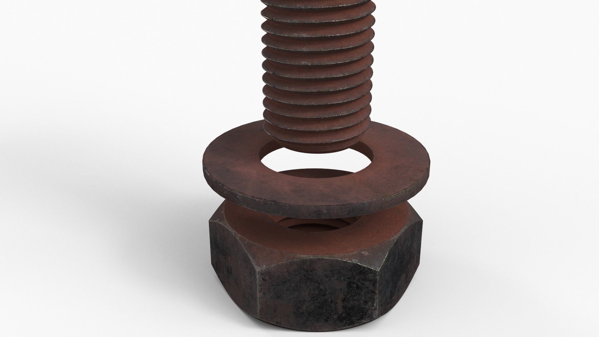 Old Rusty Iron Hex Bolt Set 3D model - TurboSquid 2116315