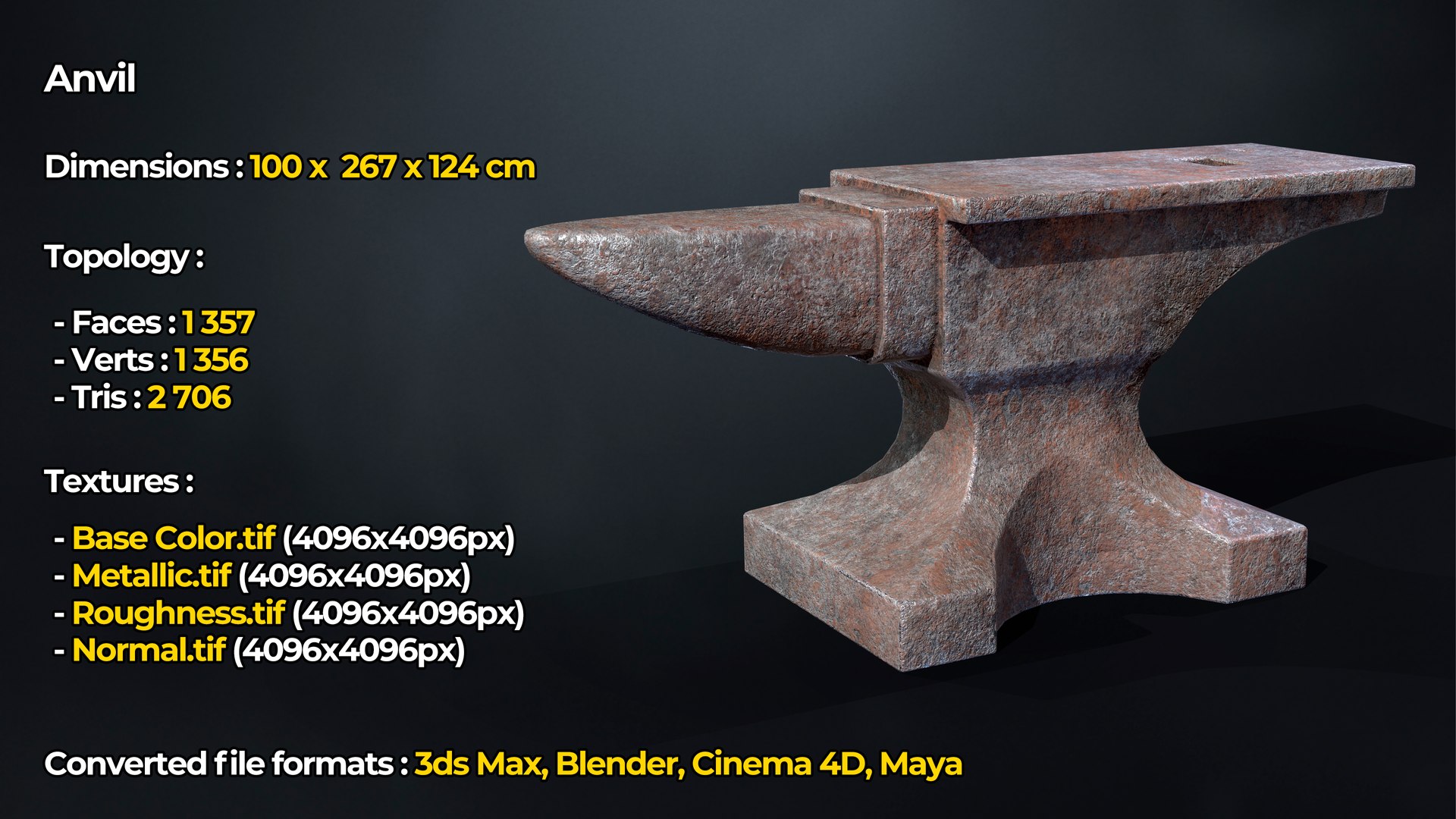 Rusty anvil 3D model - TurboSquid 1748630