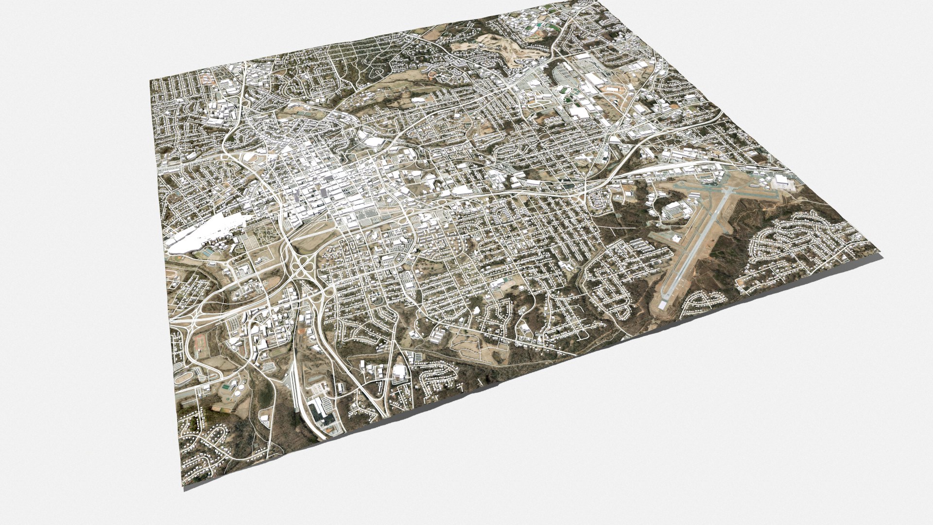 3D model Cityscape Winston Salem USA - TurboSquid 2167508