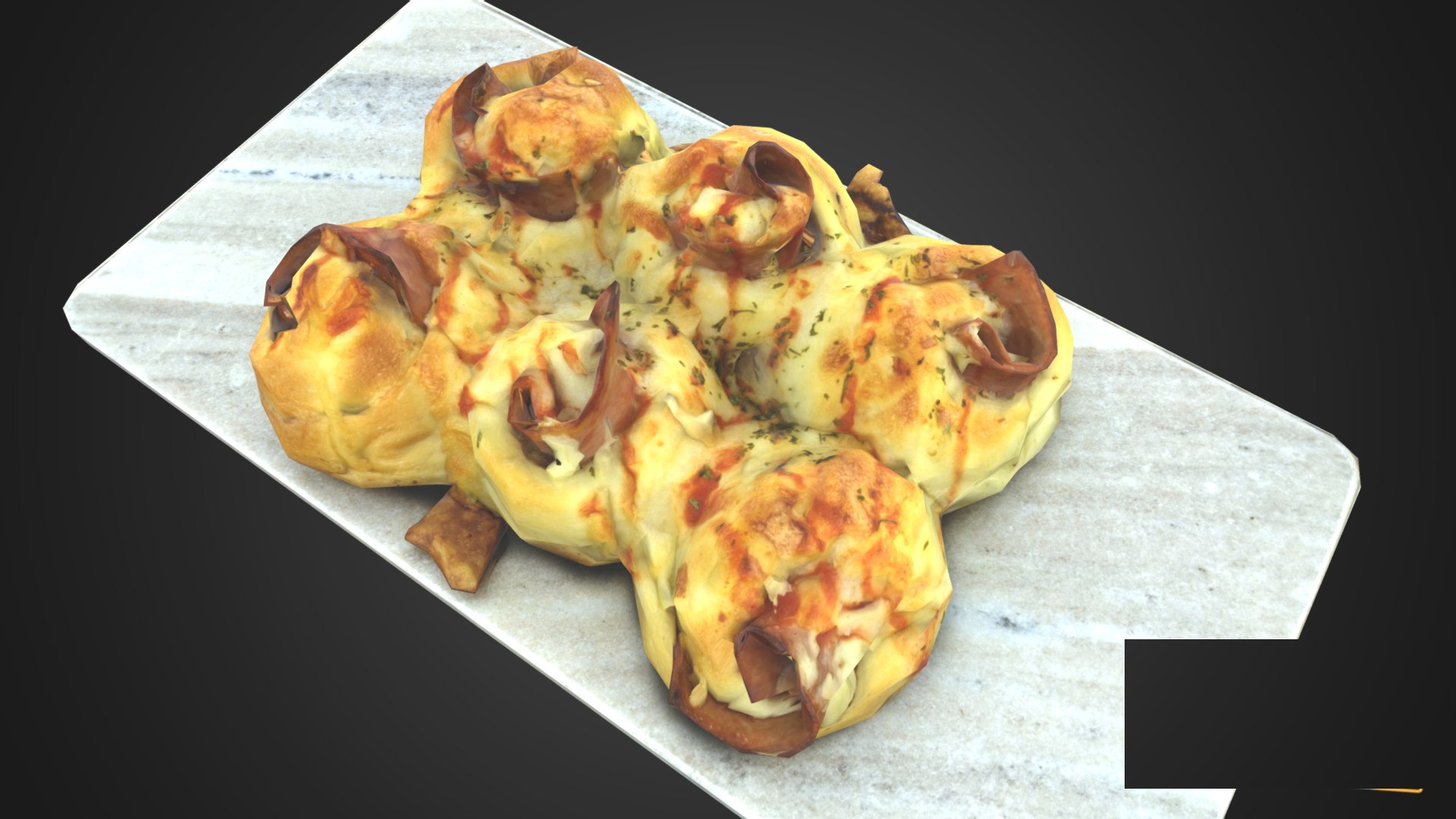 Game Ready Ham Roll Bread Model - TurboSquid 2014622