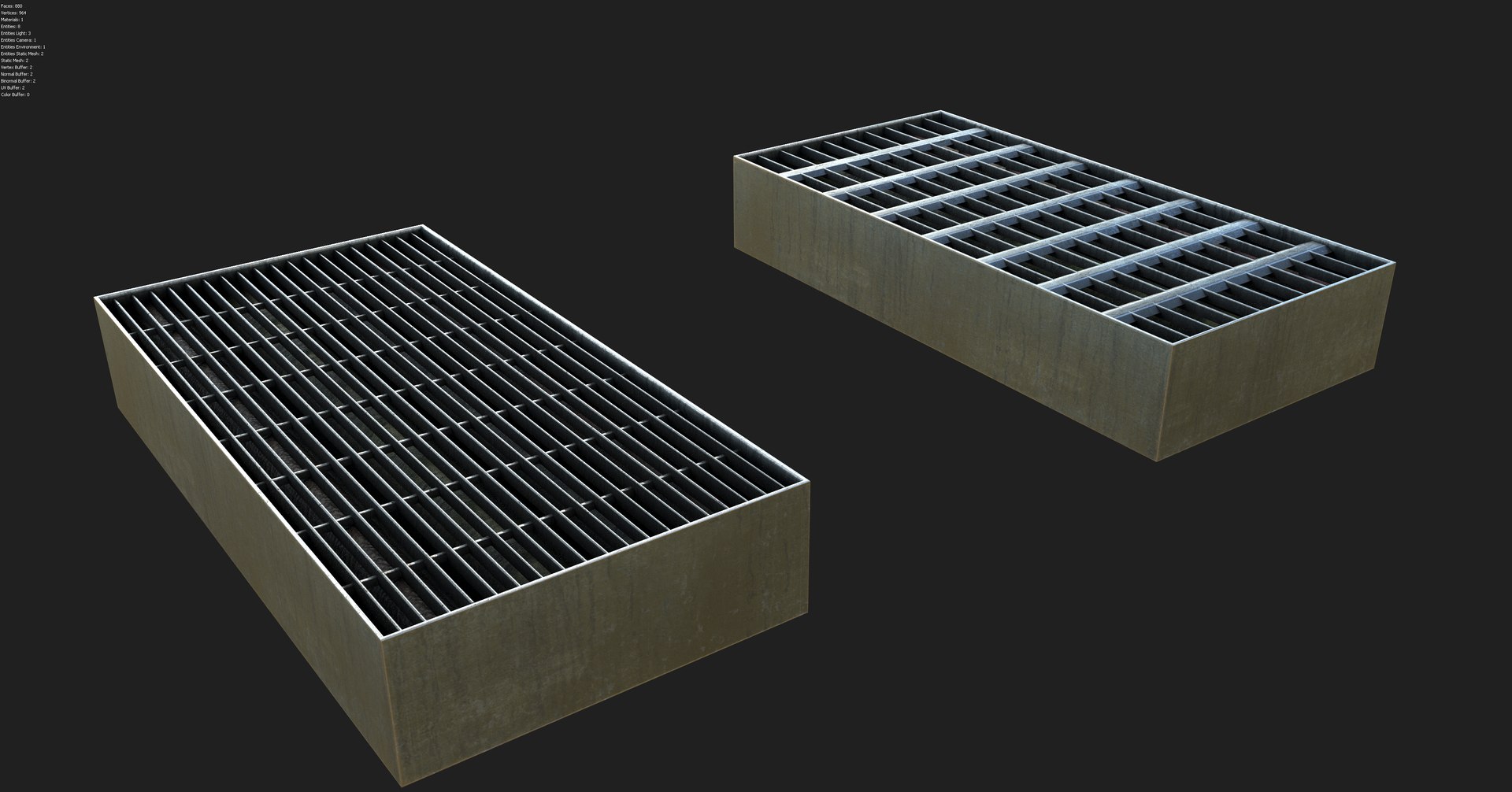 3D Modular Sci-Fi Floor Bridge Corridor Blocks 4K PBR Material Lowpoly ...