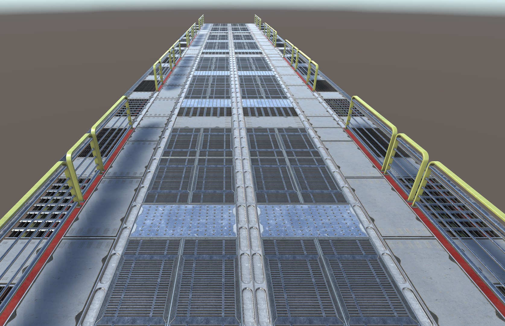 3D Modular Sci-Fi Floor Bridge Corridor Blocks 4K PBR Material Lowpoly ...