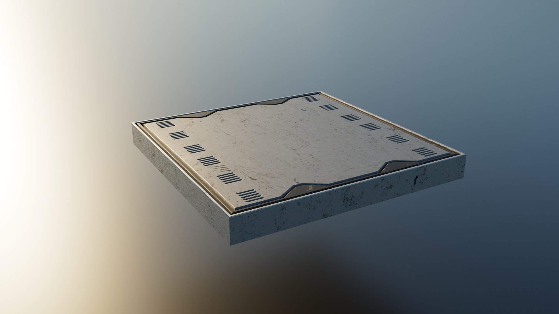 3D Modular Sci-Fi Floor Bridge Corridor Blocks 4K PBR Material Lowpoly ...