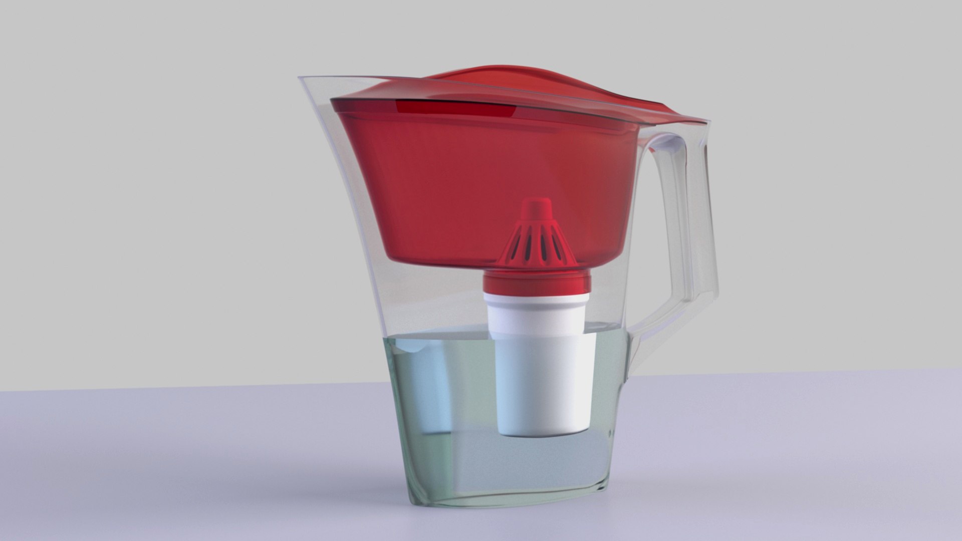 Water Pitcher With Filter 3D Model - TurboSquid 2111131