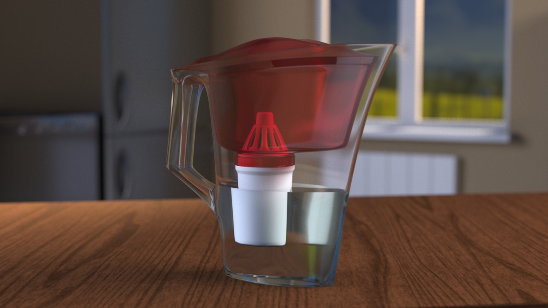Water Pitcher With Filter 3D Model - TurboSquid 2111131