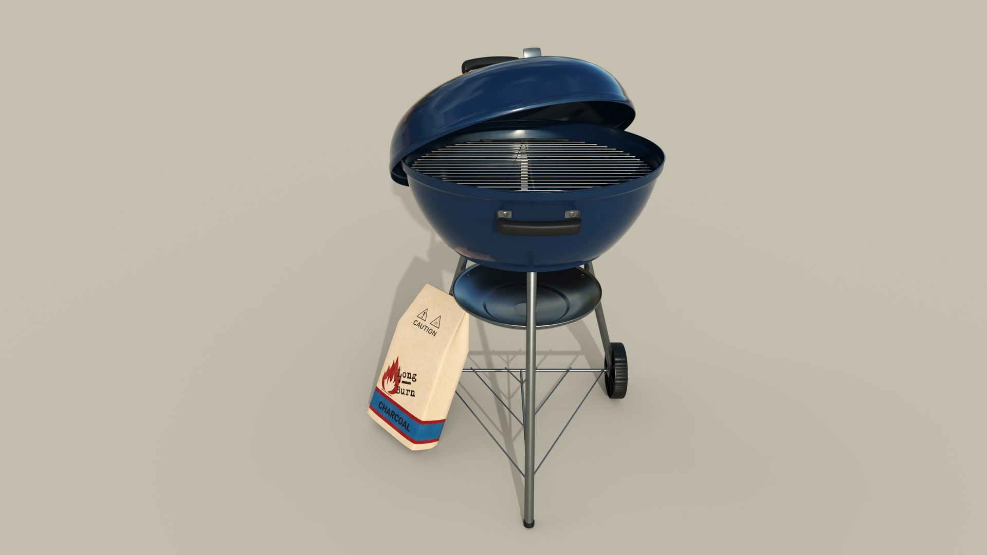 3D Charcoal Grill Model - TurboSquid 1483114