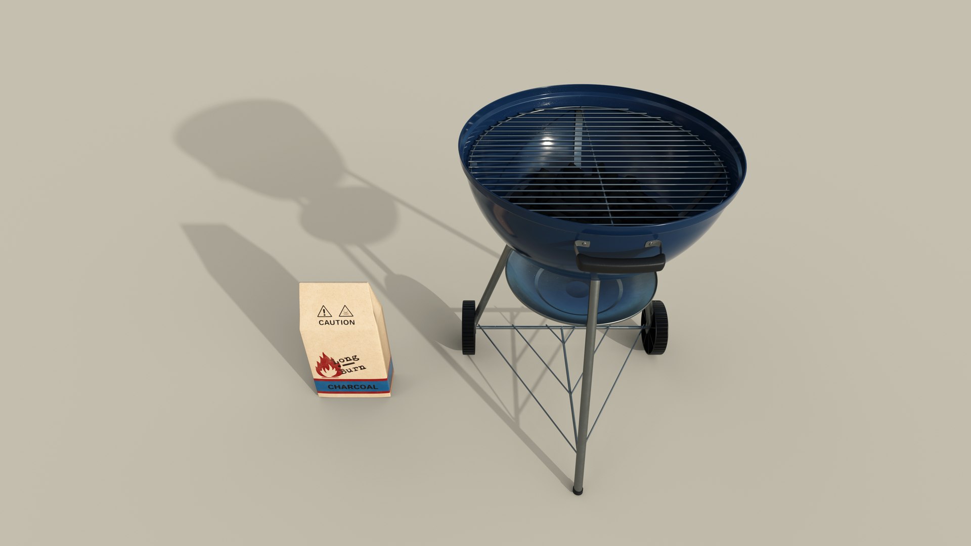3D Charcoal Grill Model - TurboSquid 1483114