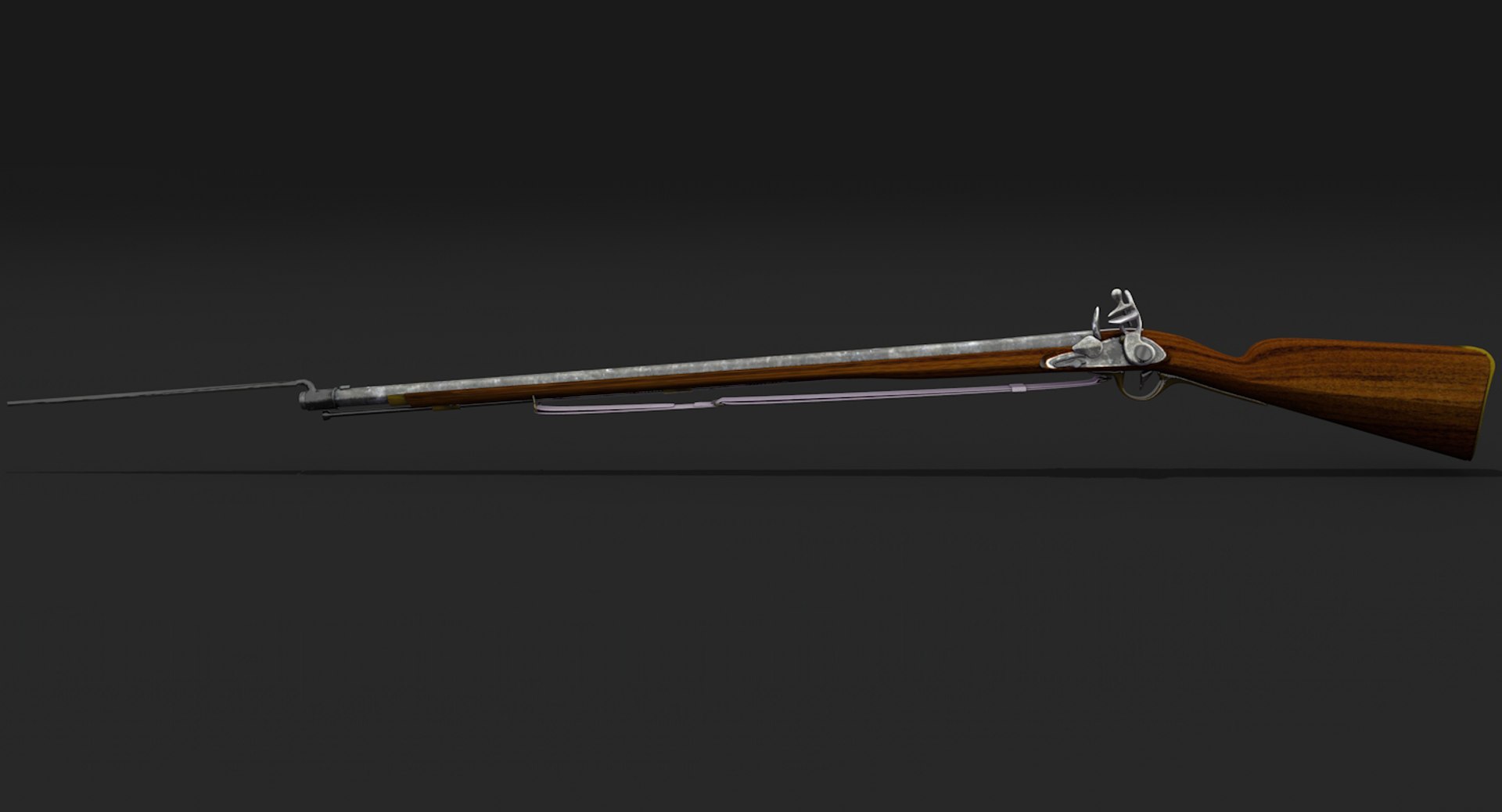 3d Brown Bess British Land Model