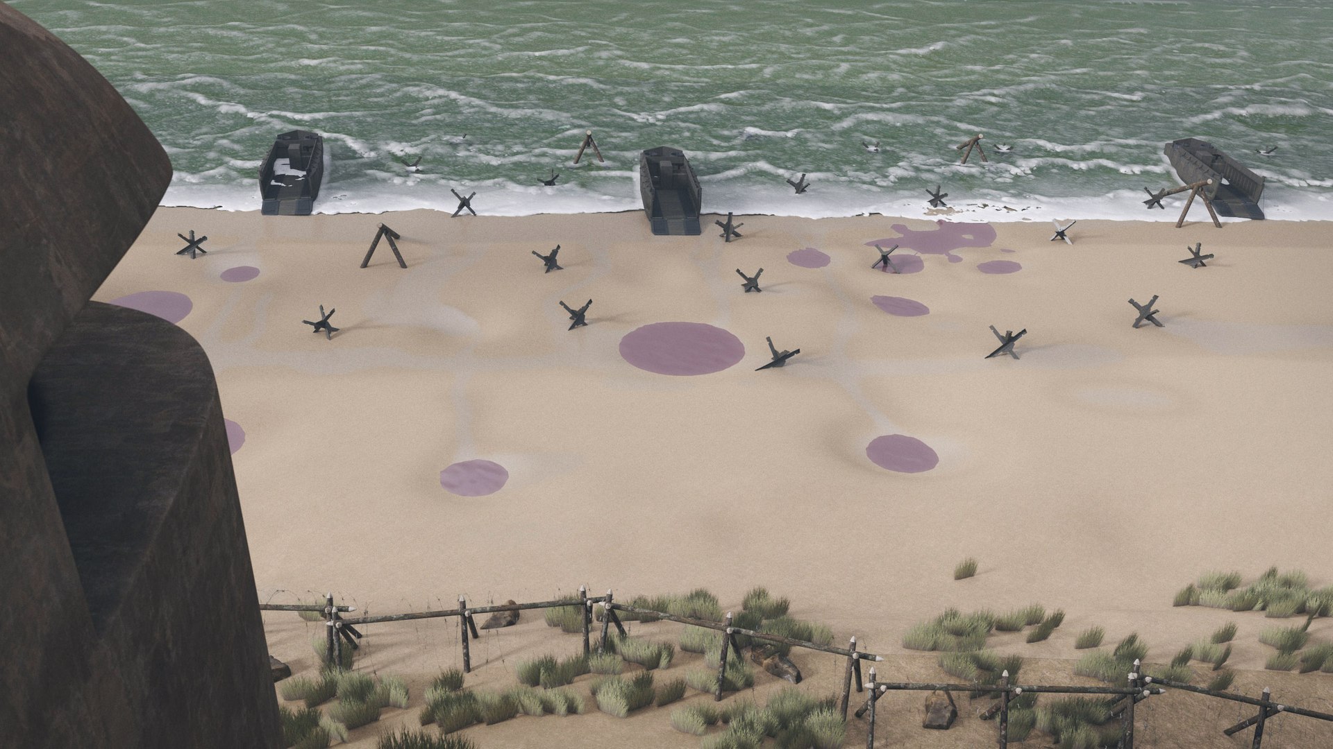 3D Normandy Beach WW2 Model - TurboSquid 1765025