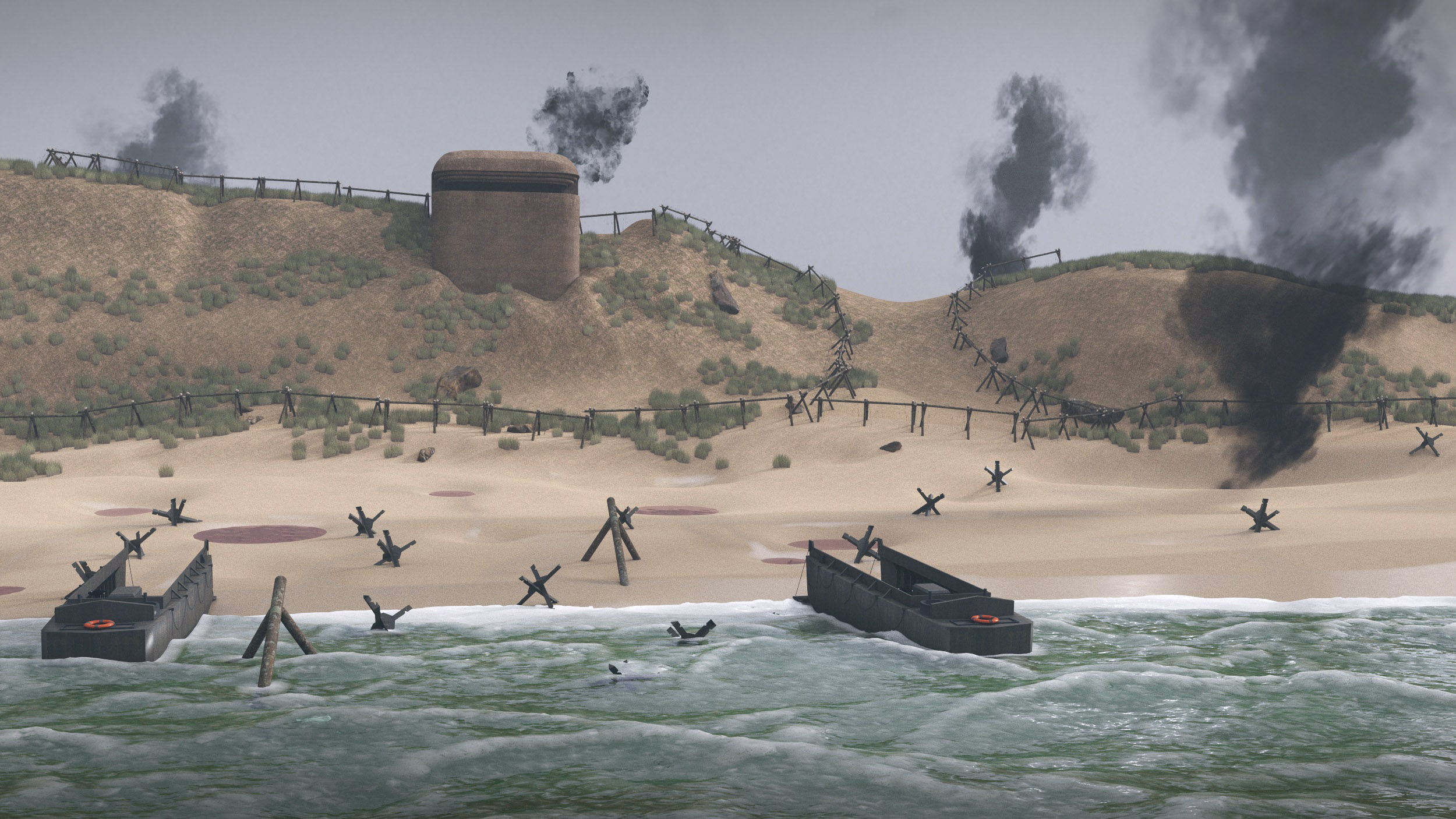 Plaża w Normandii II wojna światowa Model 3D - TurboSquid 1765025