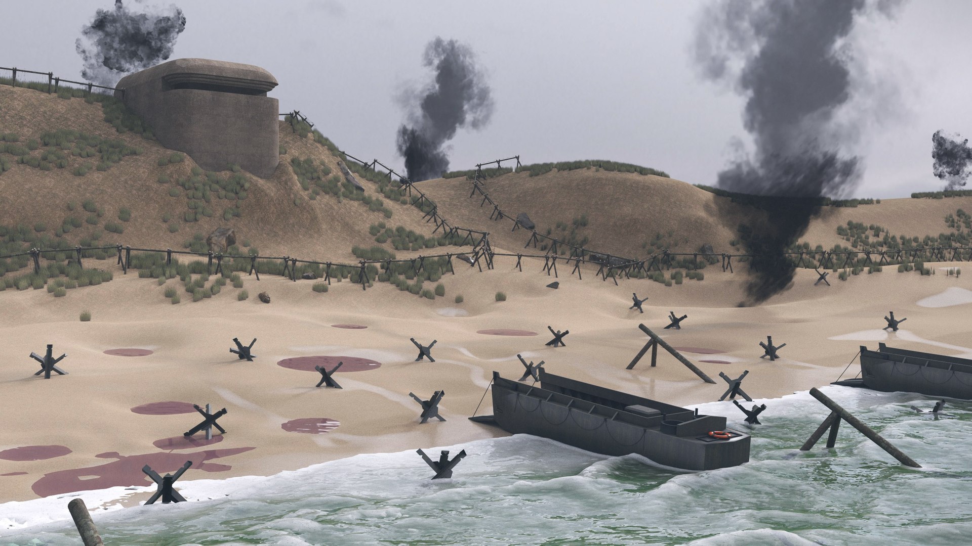 3D Normandy Beach WW2 Model - TurboSquid 1765025