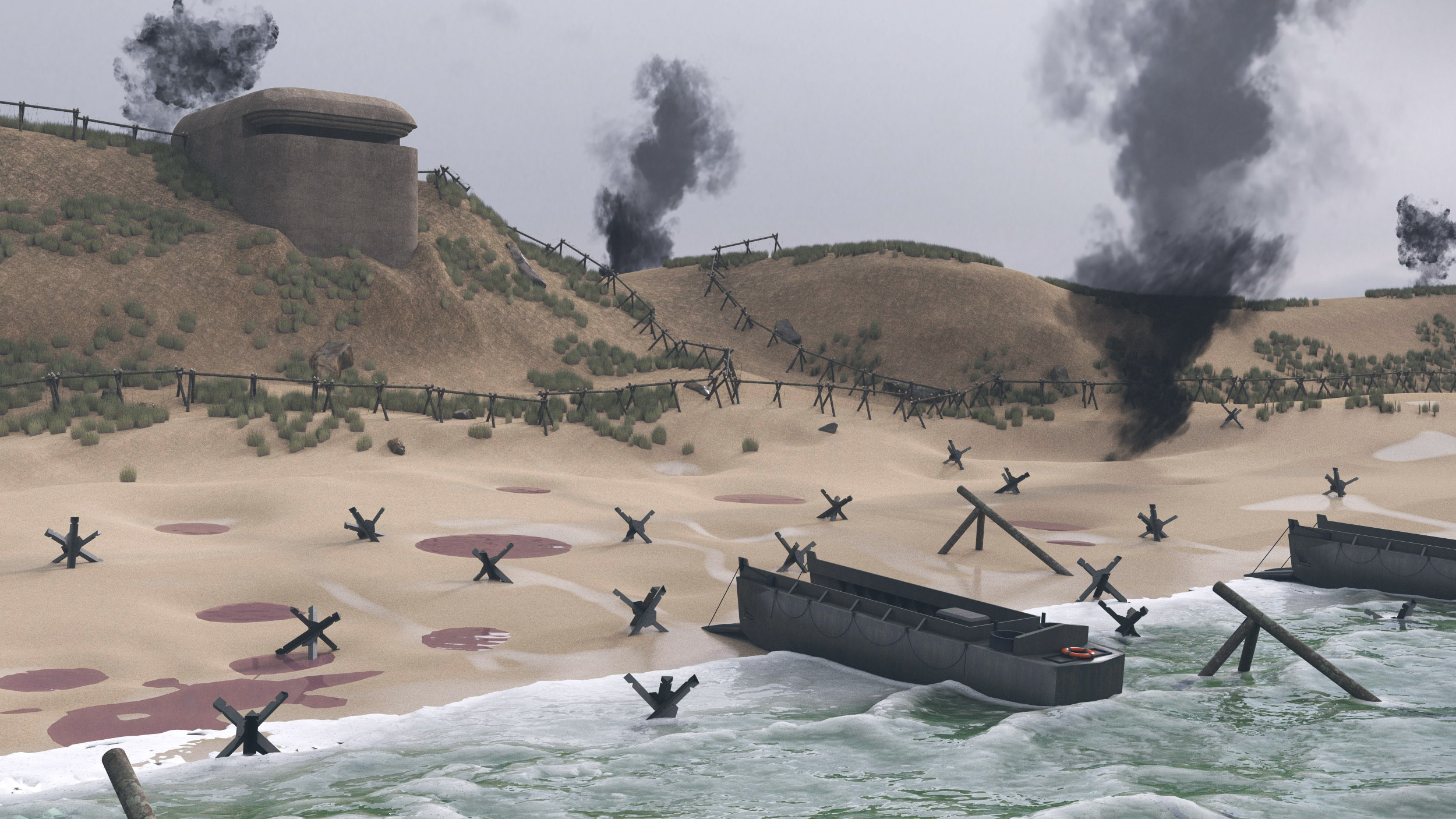 3D Normandy Beach WW2 model - TurboSquid 1765025