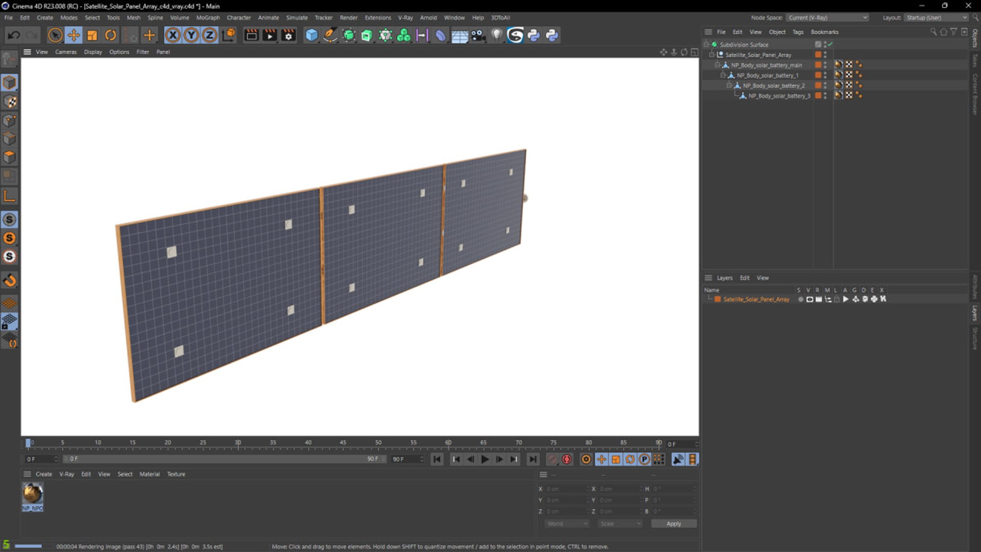 Satellite Solar Panel Array 3D Model - TurboSquid 2317716