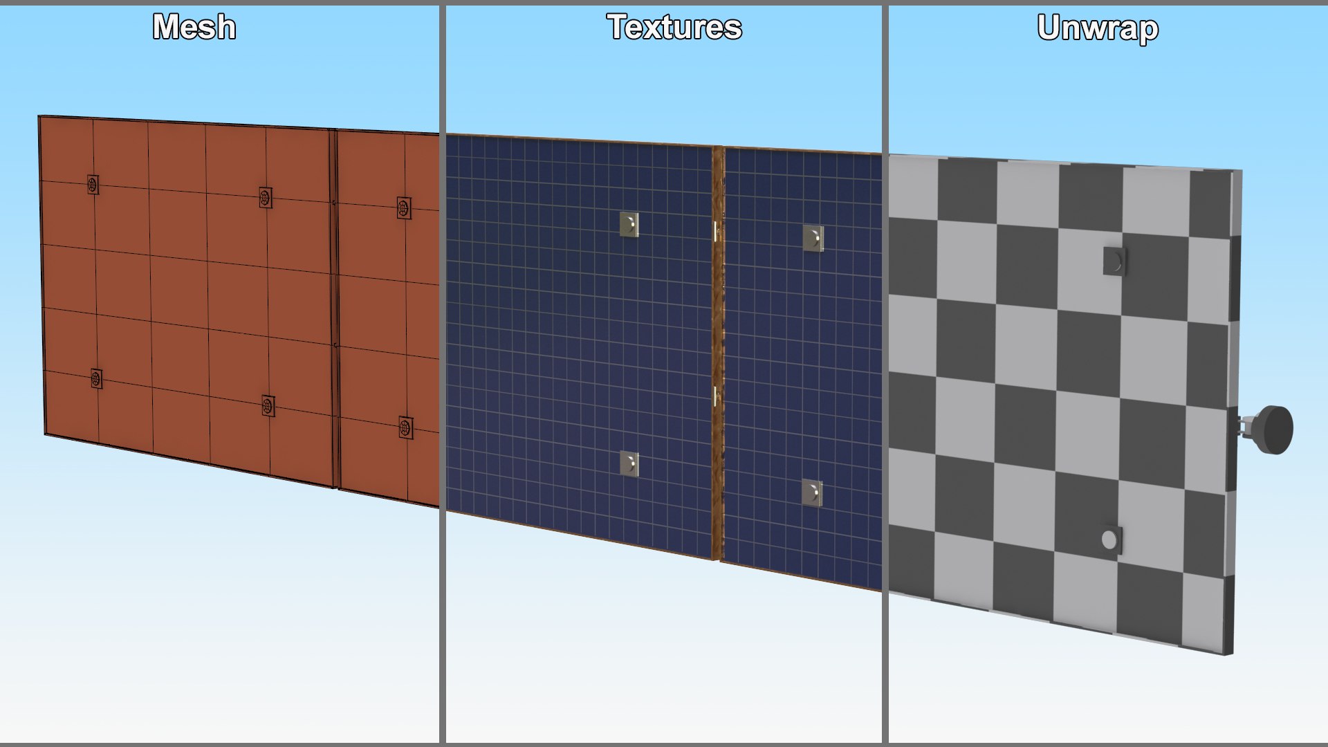 Satellite Solar Panel Array 3D Model - TurboSquid 2317716