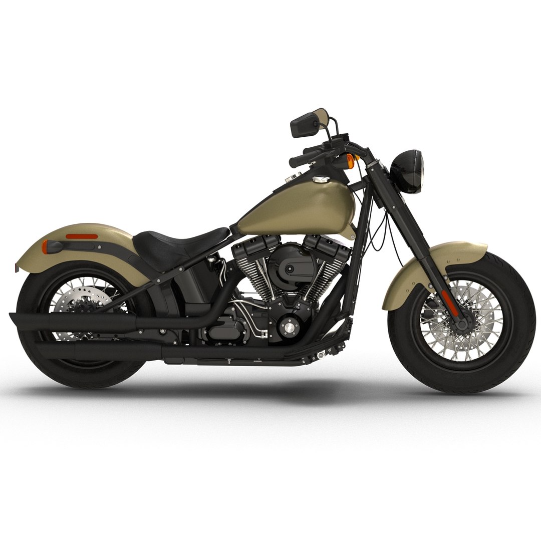 generic motorcycle rigged 3d model