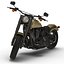 Generic Motorcycle Rigged 3d Model