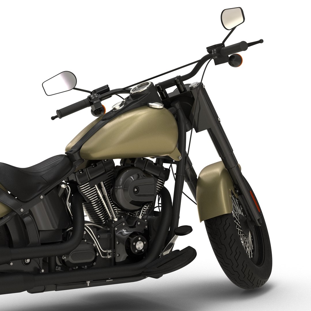 generic motorcycle rigged 3d model