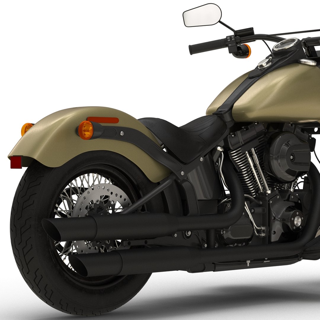 generic motorcycle rigged 3d model