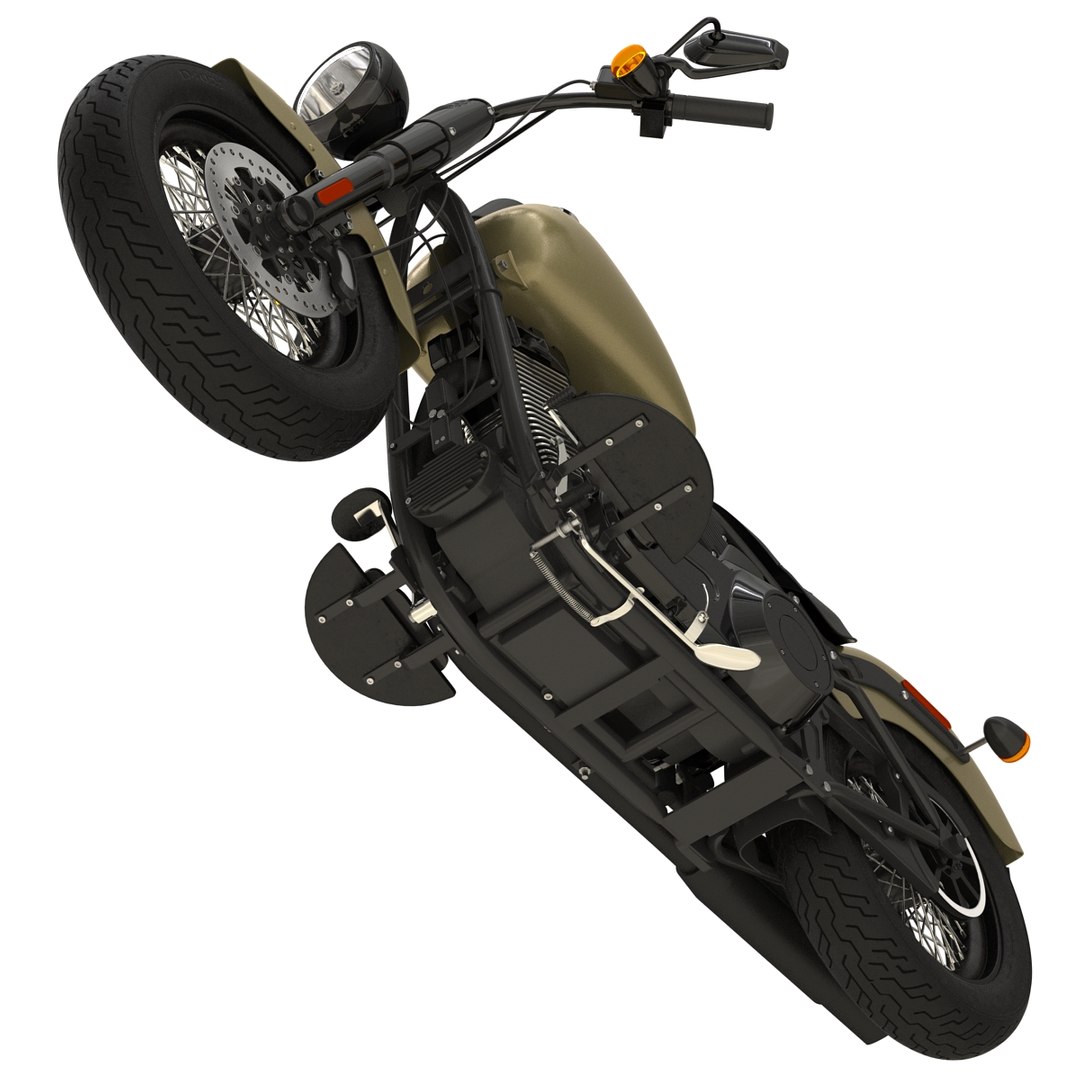 generic motorcycle rigged 3d model