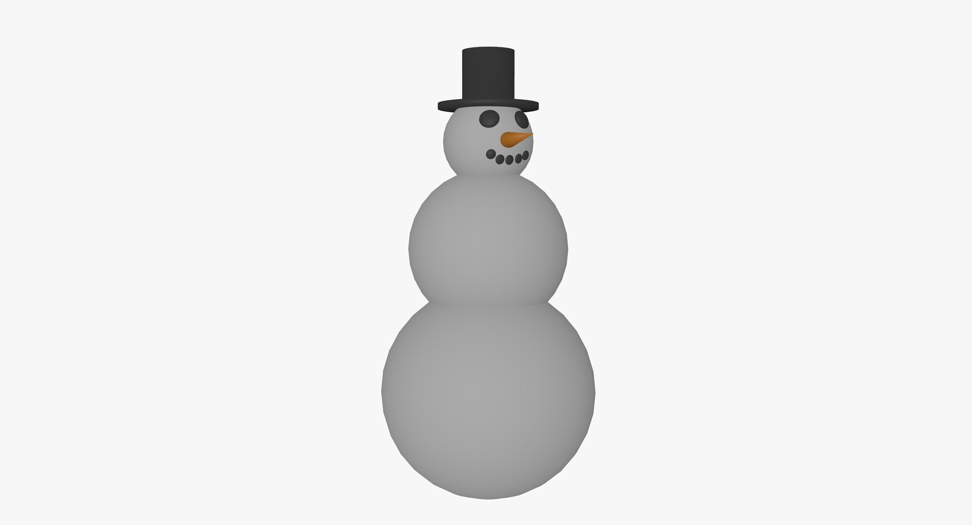3d snowman snow model