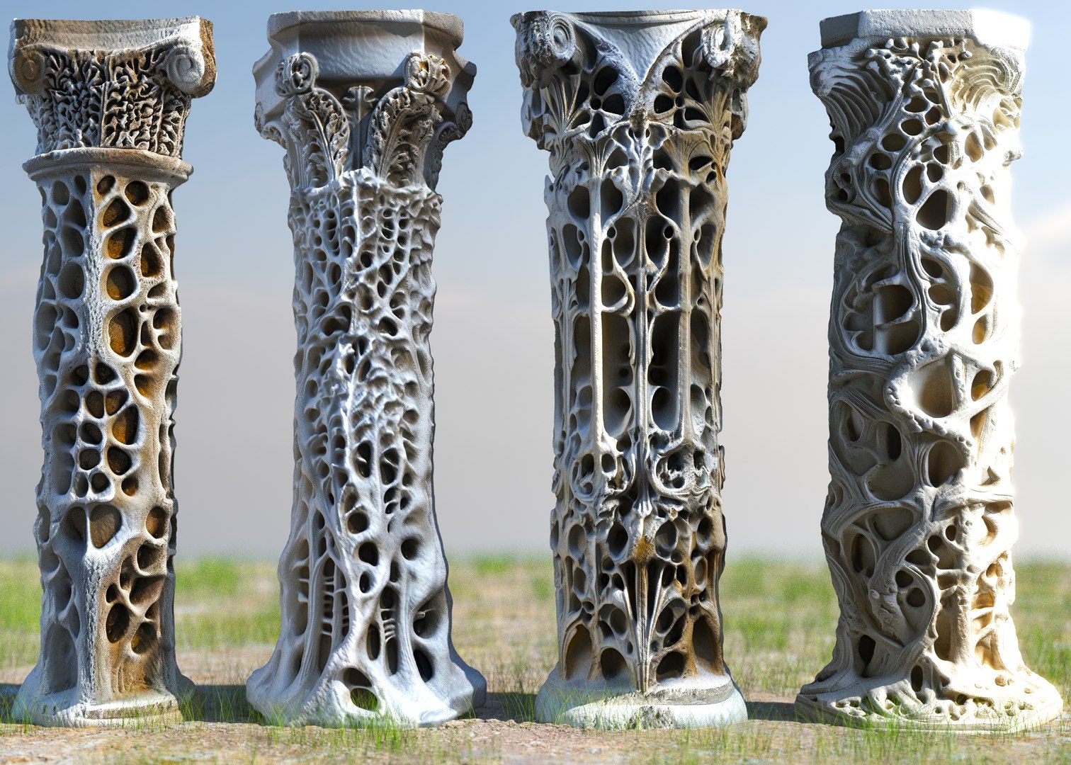 Classical Pillar Pack 3D Model - TurboSquid 2184314