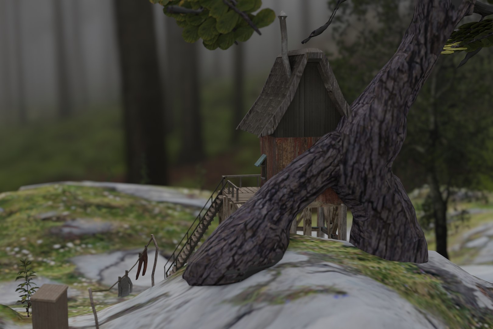 Fantasy Hut In The Woods 3D Model - TurboSquid 2027632
