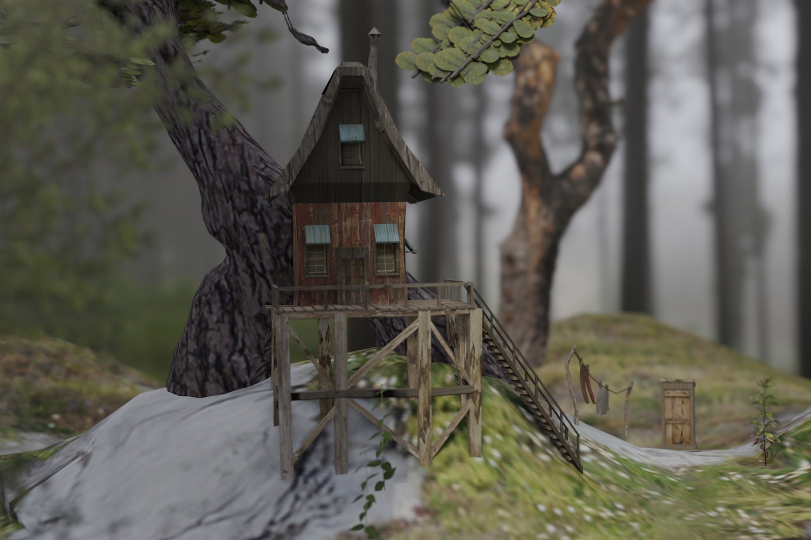 Fantasy Hut In The Woods 3D Model - TurboSquid 2027632