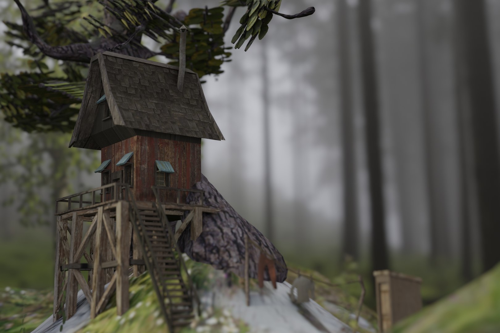 Fantasy Hut In The Woods 3D Model - TurboSquid 2027632