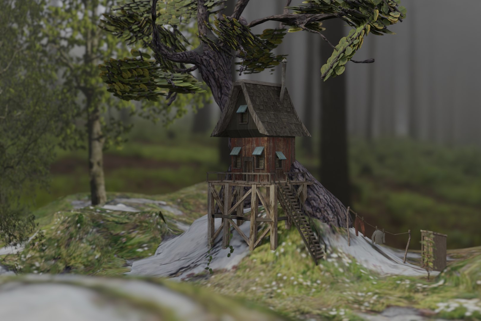 Fantasy Hut In The Woods 3D Model - TurboSquid 2027632