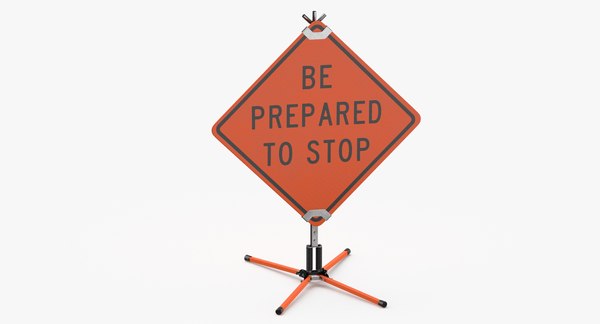 Movable Road Work Sign Prepared To Stop Clean and Dirty model ...