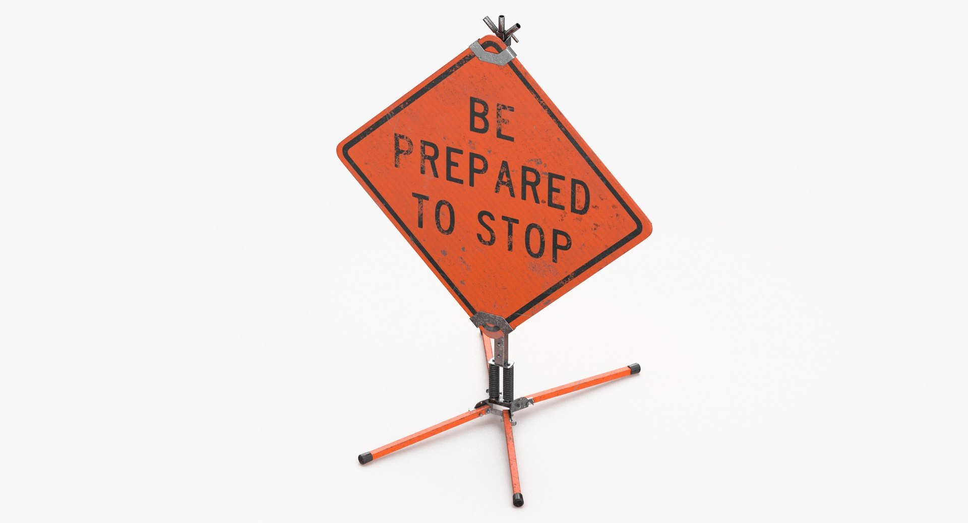 Movable Road Work Sign Prepared To Stop Clean And Dirty Model ...