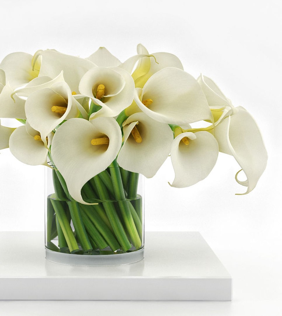 3D Luxury Calla Lily Bouquet - TurboSquid 1225634