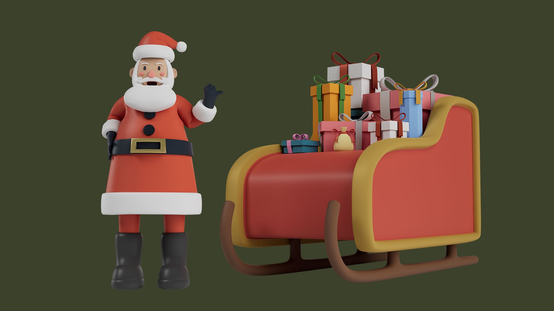 3D Santa 2021- Illustration CharacterOnly 3D Model By Yoshiki 3D Model ...