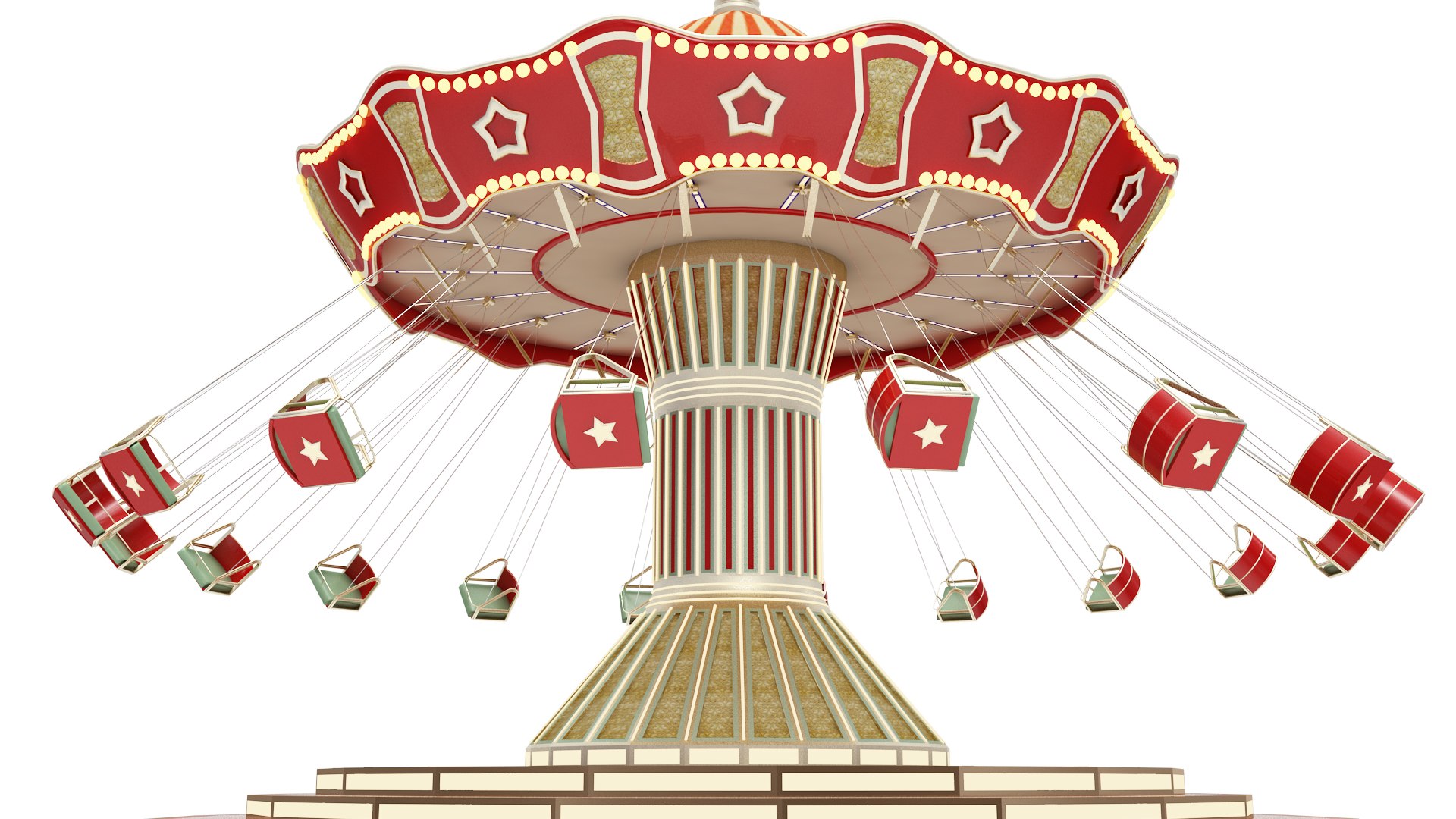 Funfair Swing 3D Model - TurboSquid 1453470