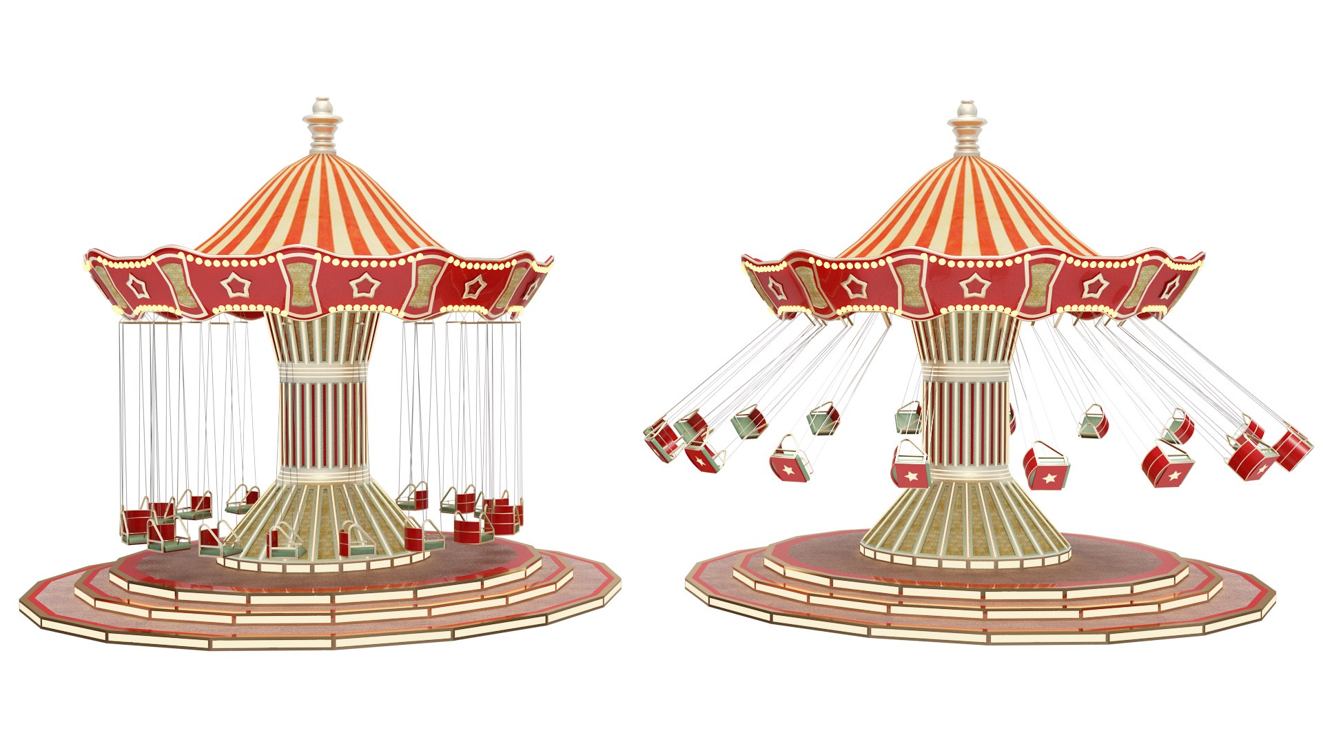 Funfair Swing 3D Model - TurboSquid 1453470