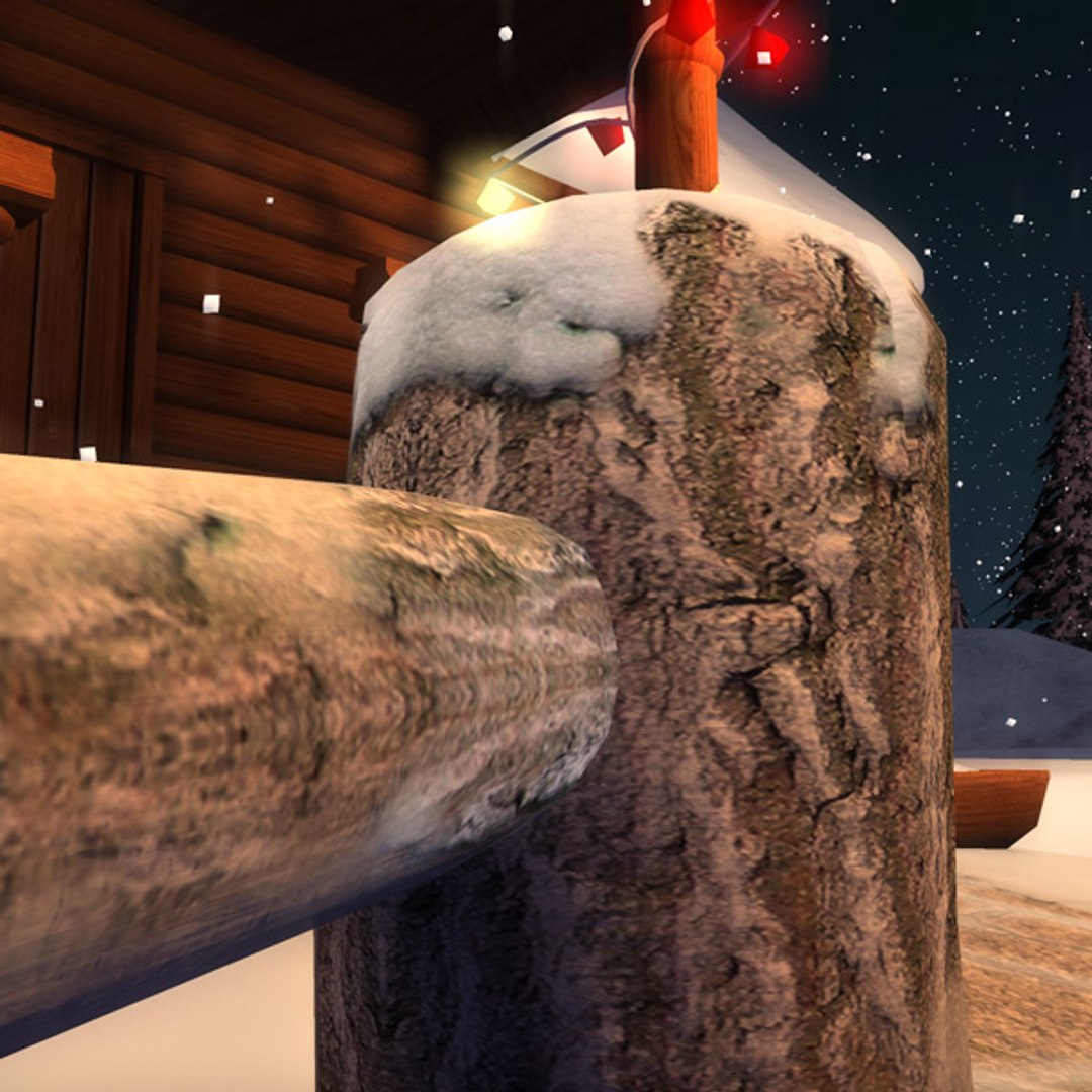 3d Complete Scene Christmas House Model