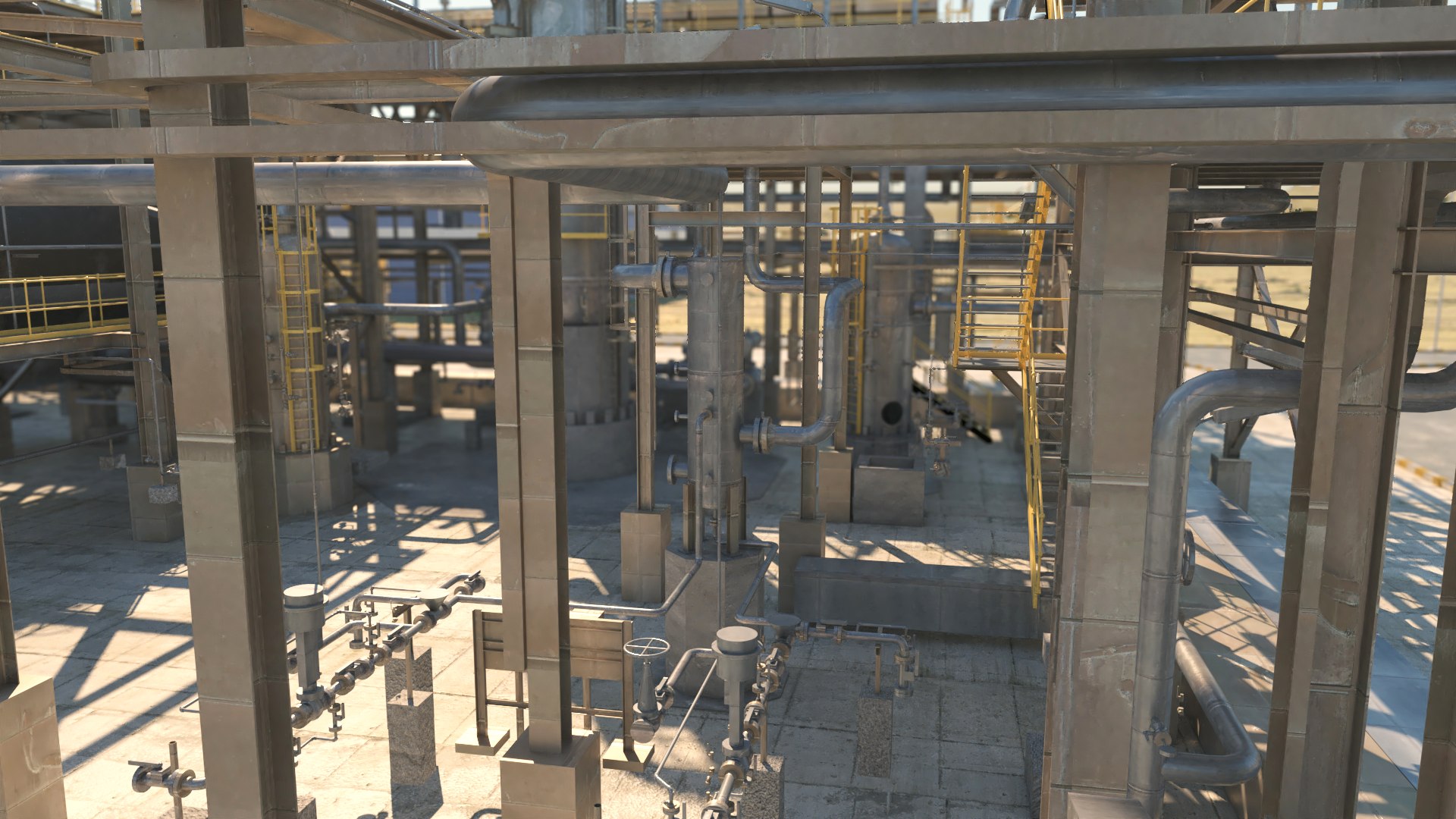 3D Gas Sweetening Plant - TurboSquid 1864547