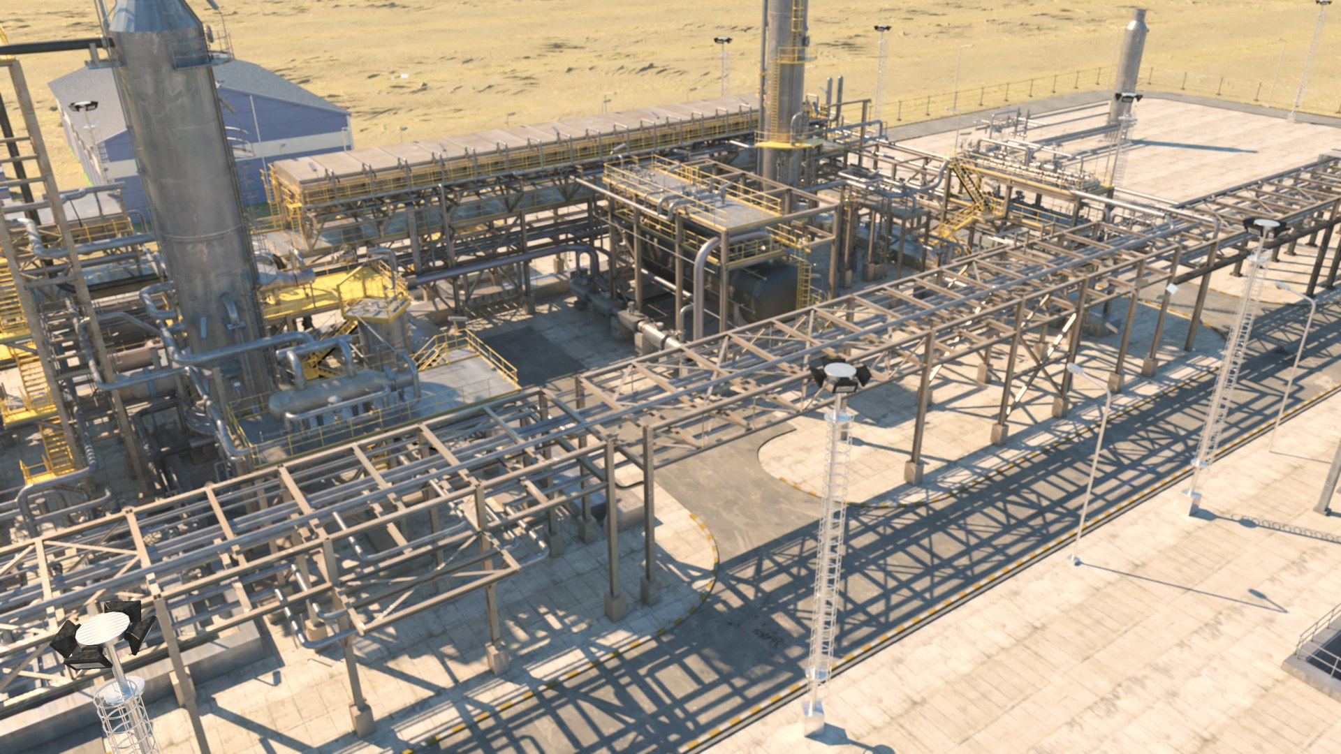 3D Gas Sweetening Plant - TurboSquid 1864547