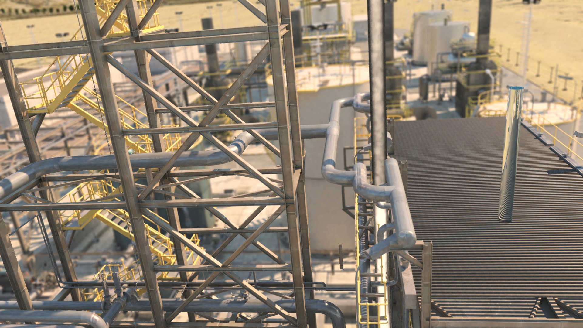 3D Gas Sweetening Plant - TurboSquid 1864547