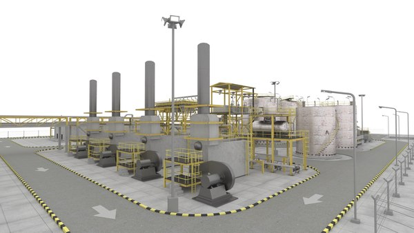 3D Gas Sweetening Plant - TurboSquid 1864547