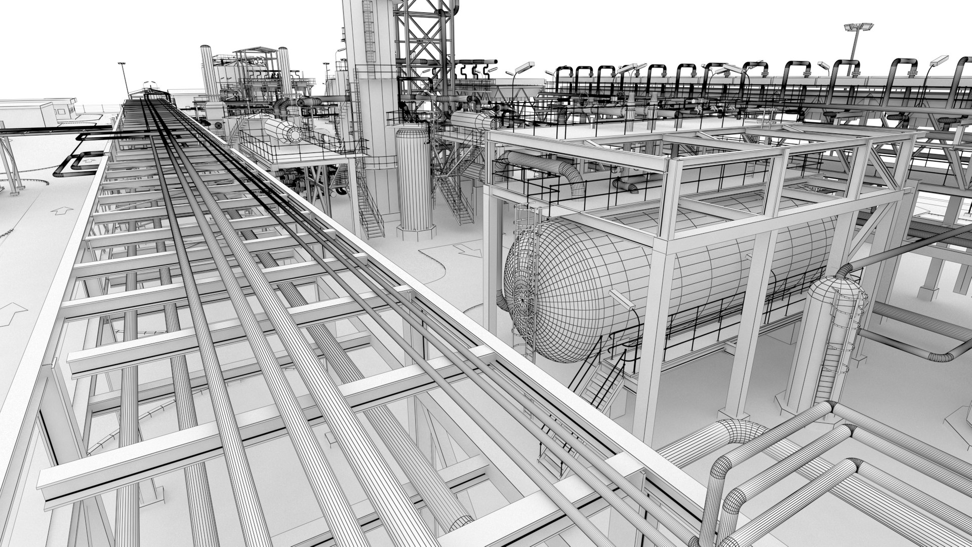 3D Gas Sweetening Plant - TurboSquid 1864547