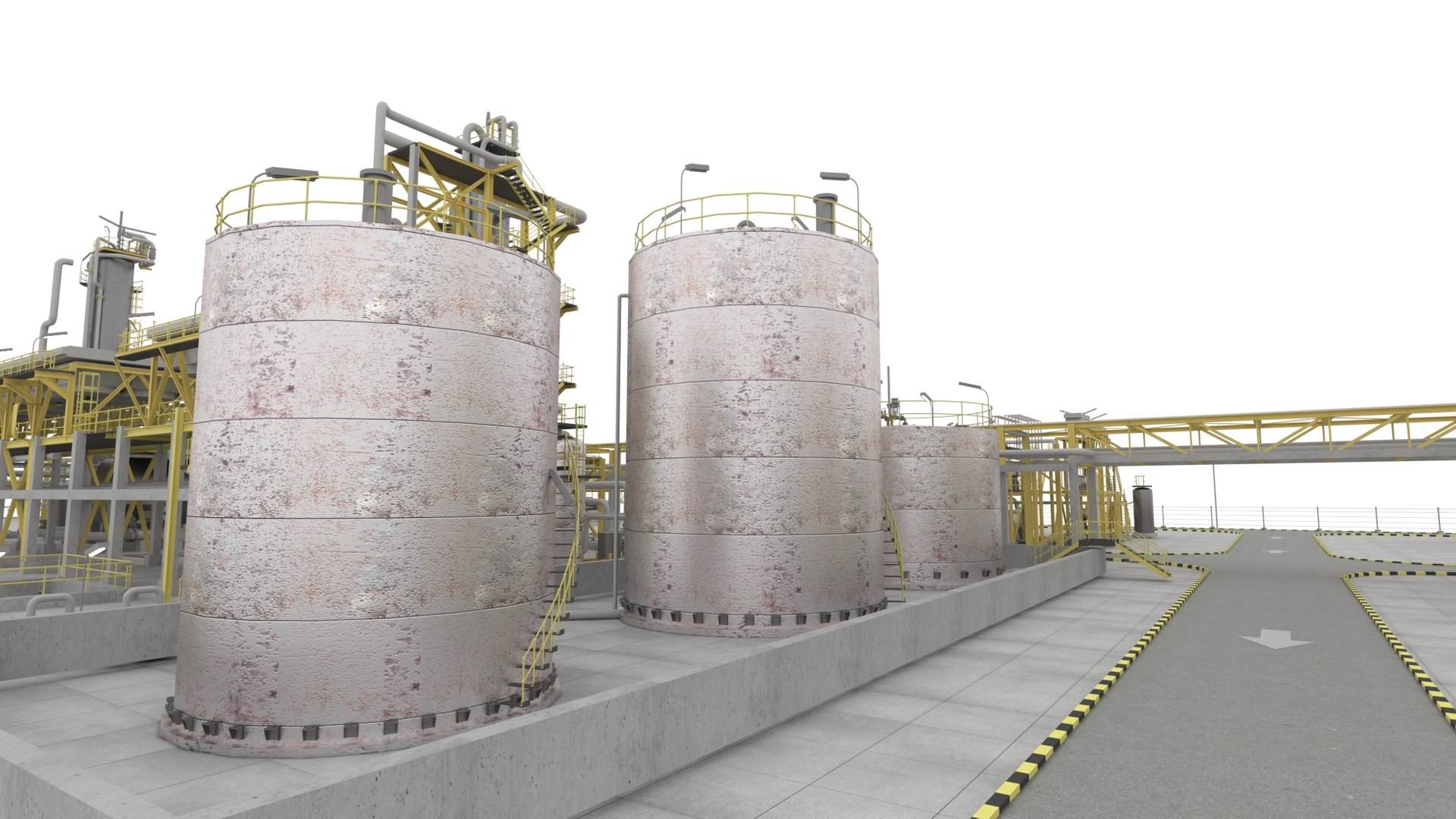 3D Gas Sweetening Plant - TurboSquid 1864547