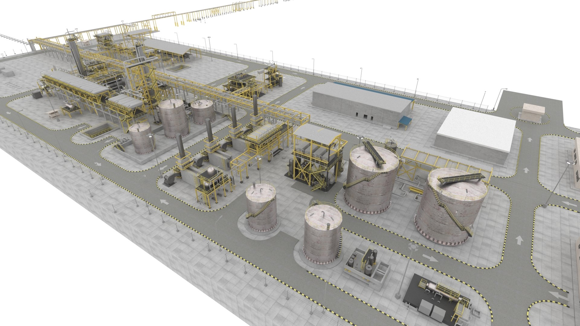 3D Gas Sweetening Plant - TurboSquid 1864547