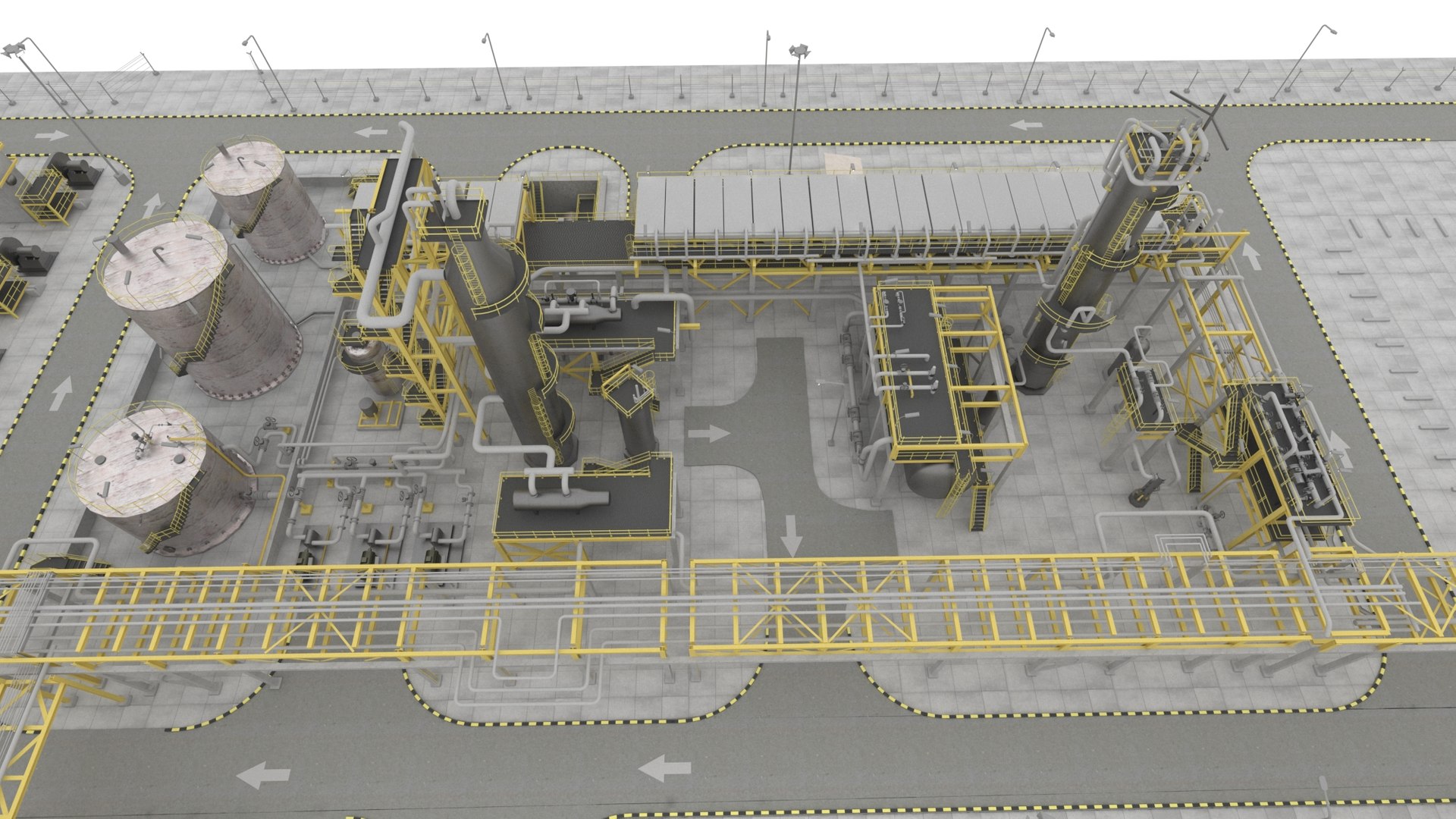 3D Gas Sweetening Plant - TurboSquid 1864547