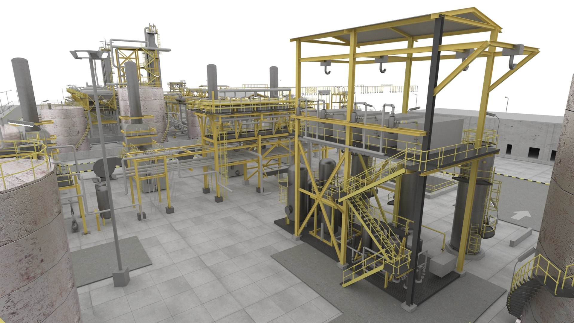 3D Gas Sweetening Plant - TurboSquid 1864547