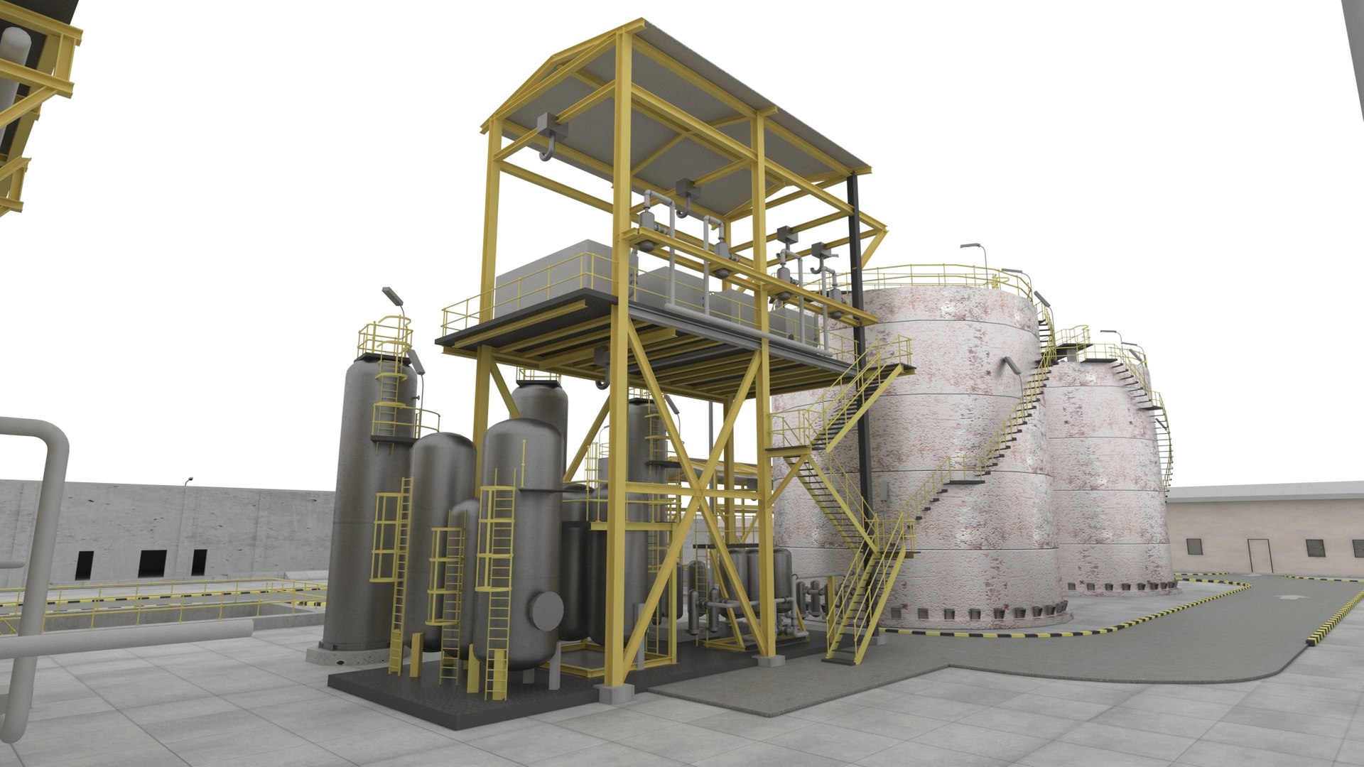 3D Gas Sweetening Plant - TurboSquid 1864547